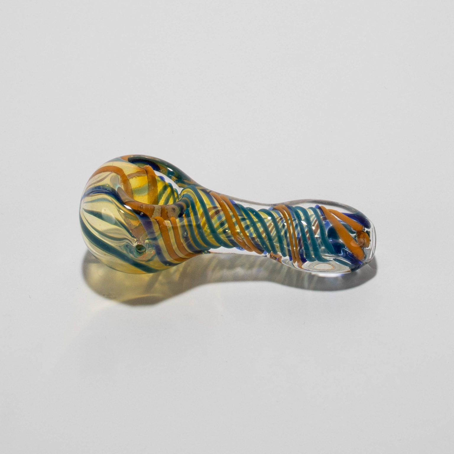 AQUA SWIRL 4" HAND PIPE - Hillside Glass